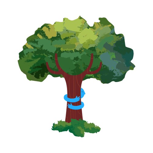 Banner for trees saving campaign Royalty Free Vector Image