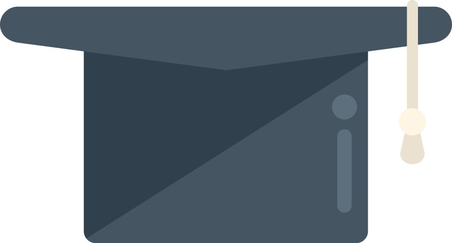 Graduation hat icon outline test exam Royalty Free Vector