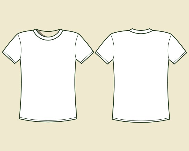 T-Shirt Template Front and Back Vector Images (over 15,000)
