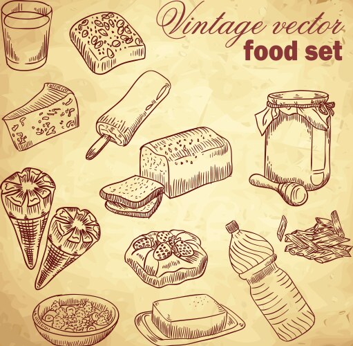 Retro vintage pointing hand drawing Royalty Free Vector