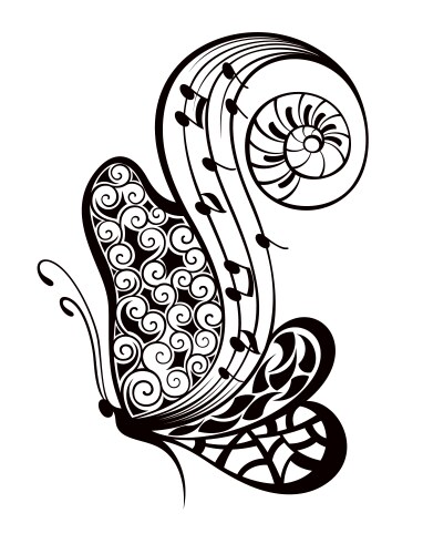 Butterfly Music Vector Images (over 2,100)