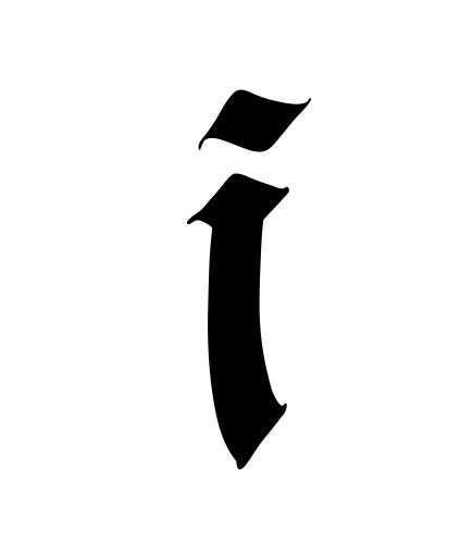 Letter I in Gothic Style Alphabet Vector Images (46)