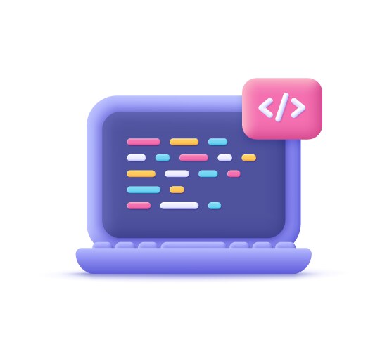 Programming code development program software Vector Image
