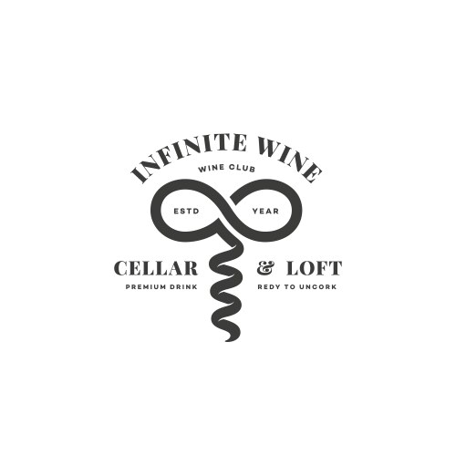 Elegant wine glass logo template Royalty Free Vector Image