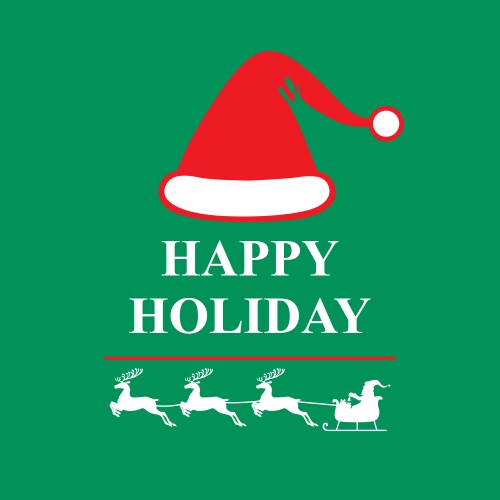 Christmas banner with santa claus flying over Vector Image