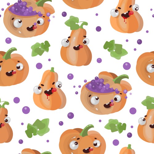 Robber pumpkin halloween funny cartoon Royalty Free Vector