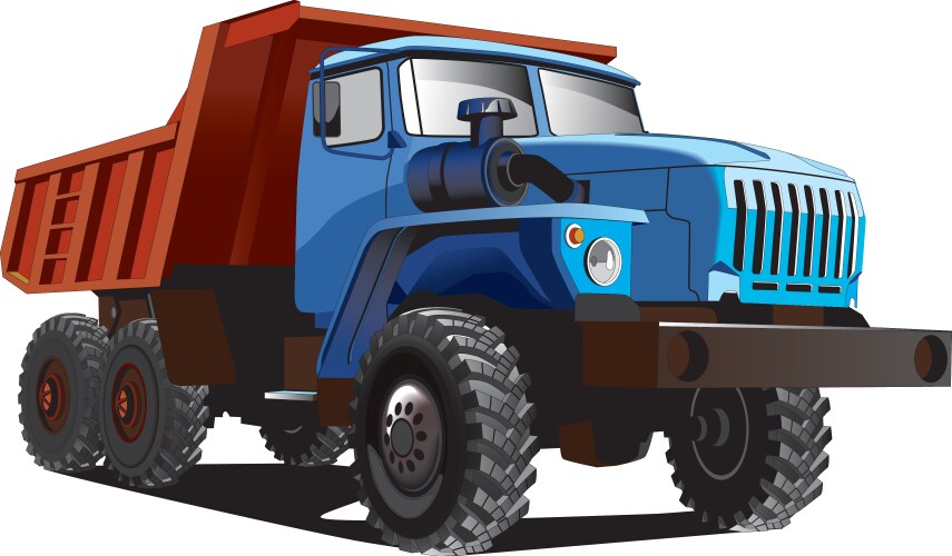 Red dumper Royalty Free Vector Image - VectorStock