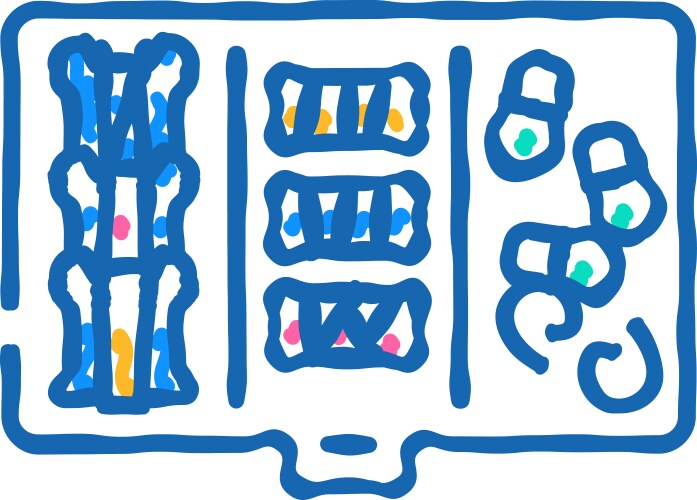 Stitch guide embroidery hobby icon doodle Vector Image