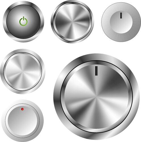 Buttons reality volume control Royalty Free Vector Image