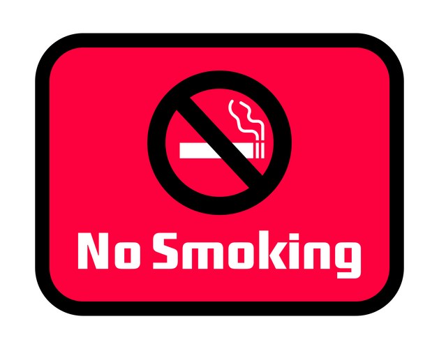 No Smoking Sign - Black Background – Royalty-Free Vector | VectorStock