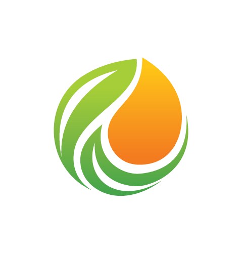 Leaf organic bio logo Royalty Free Vector Image