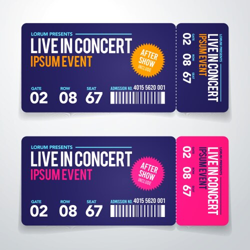 Stand up comedy event show entry ticket template Vector Image