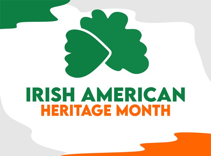 Celebrating irish american heritage month Vector Image