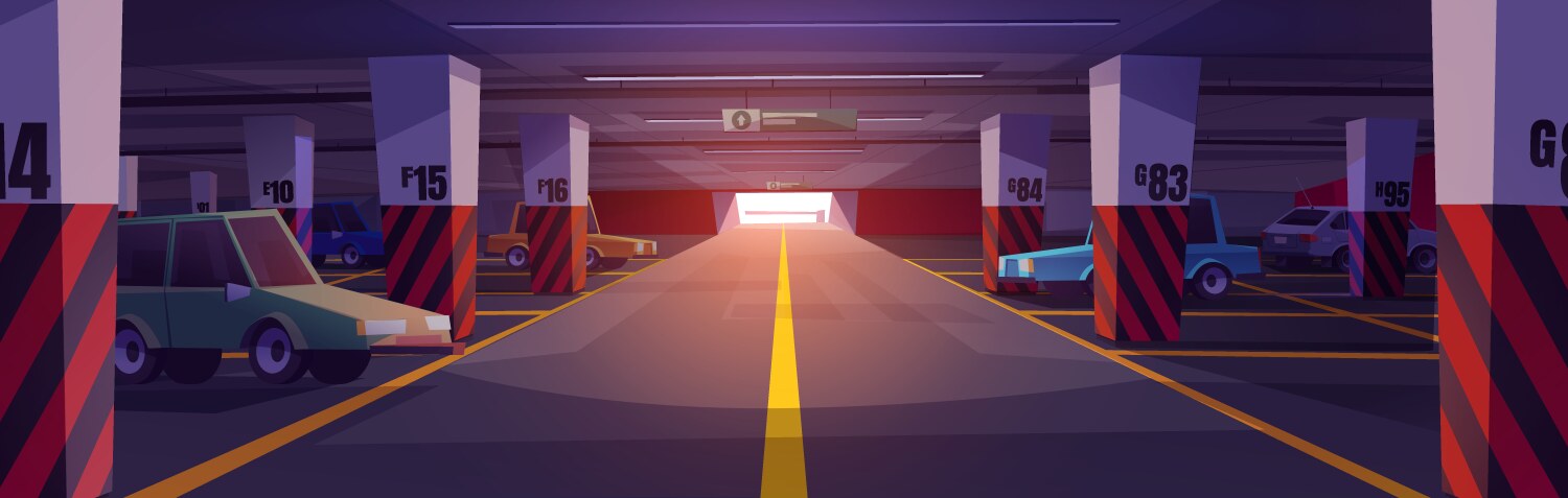 Cartoon parking lot background Vector Images & Graphics for Commercial ...