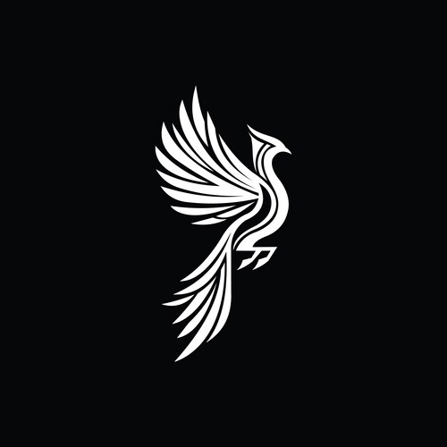 White Phoenix Rising – Royalty-Free Vector | VectorStock