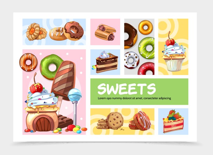 Cartoon Sweets Vector Images (over 570,000)