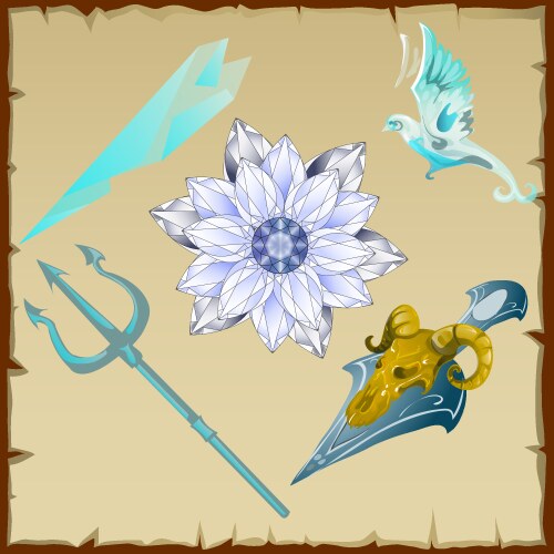 Set ancient of hunting and military weapons Vector Image