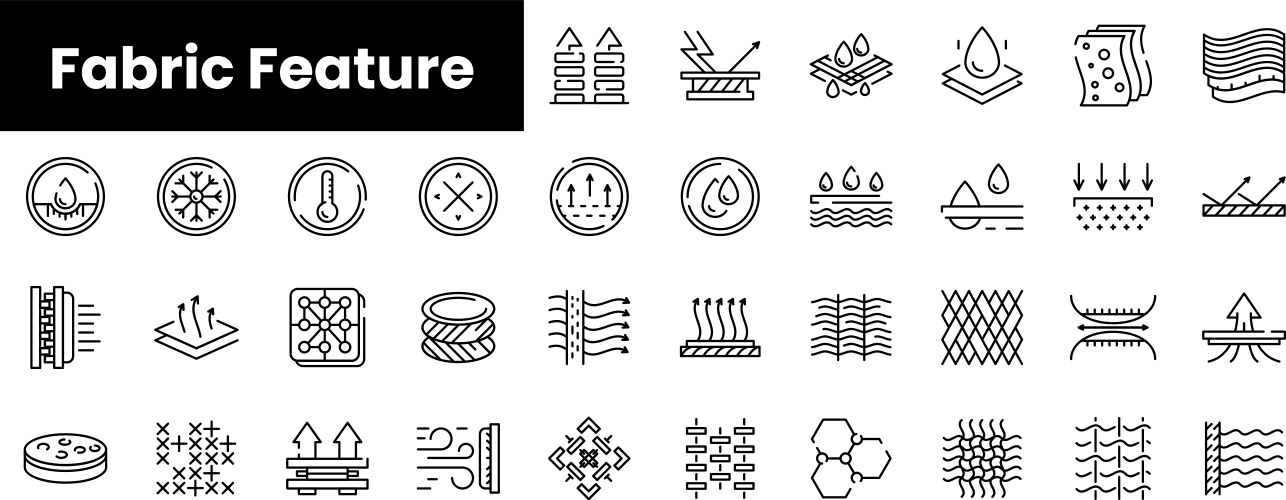 Fabric Feature Icons Vector Images (over 700)