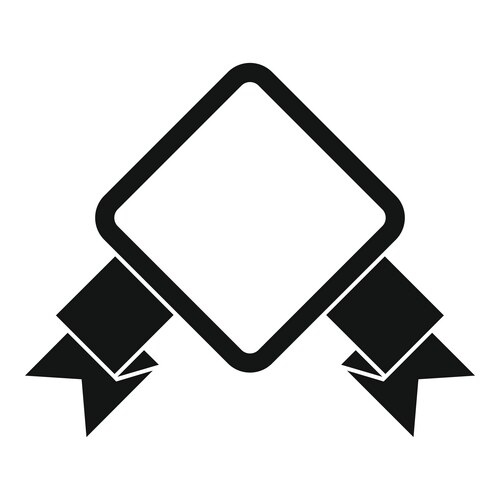 Ribbons icon simple style Royalty Free Vector Image