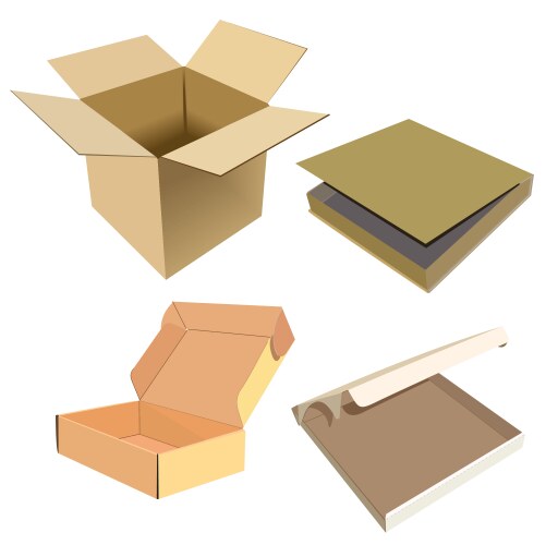 Box packaging die cut template design 3d mock-up Vector Image