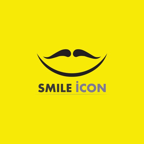 Smile icon logo design happy emoticon Royalty Free Vector
