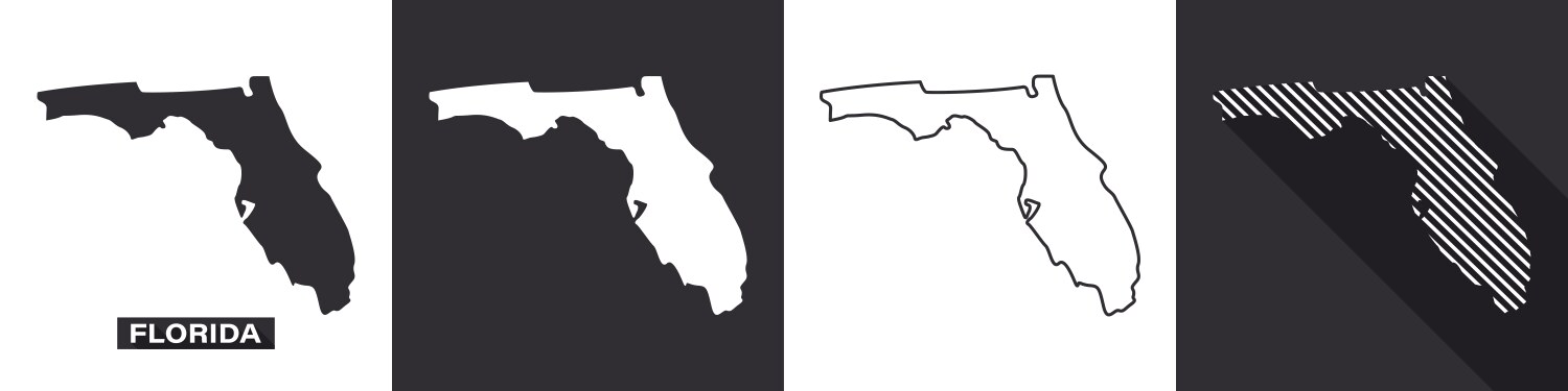 Florida State Shape Outline Vector Images (over 590)