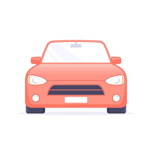 Passenger car icon front view Royalty Free Vector Image