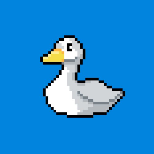 8 Bit Duck Vector Images (93)