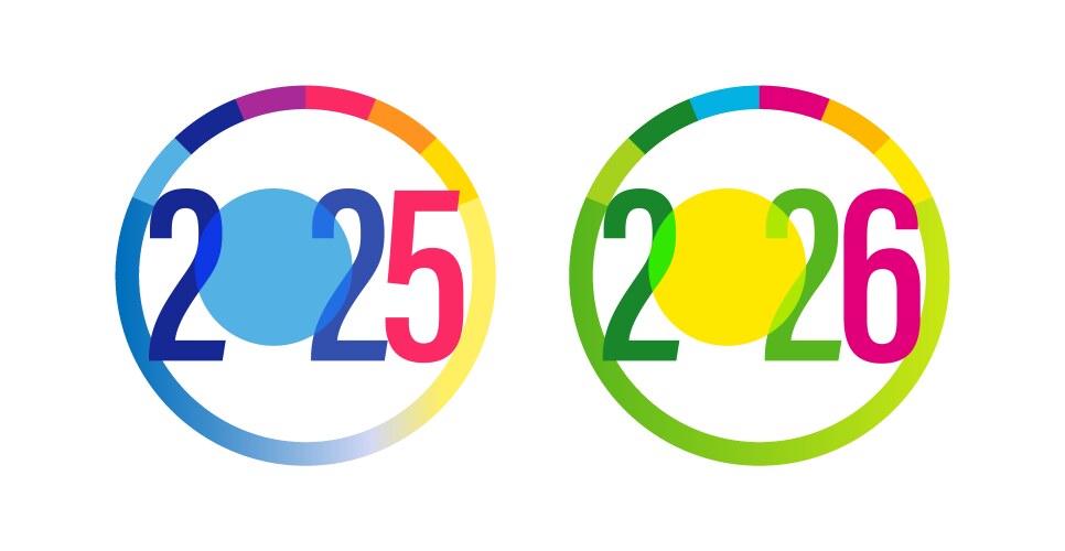 Fiscal year 2025 set Royalty Free Vector Image