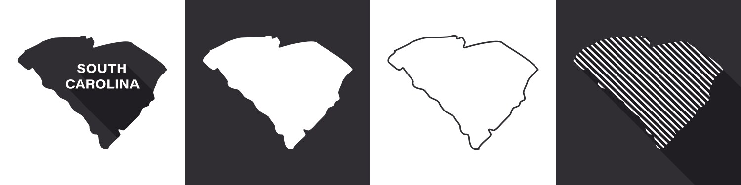 South carolina state outline Vector Images & Graphics for Commercial ...