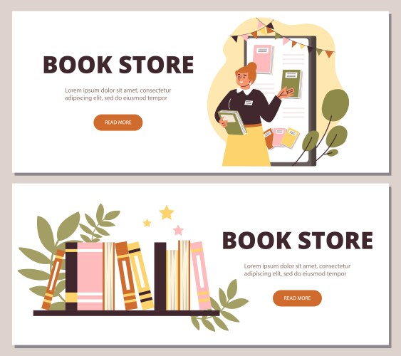 Book Store Banner Vector Images (over 3,600)