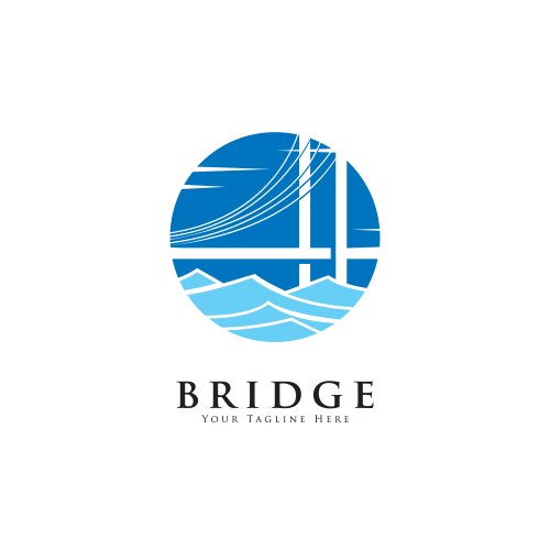 Bridge logo design template Royalty Free Vector Image