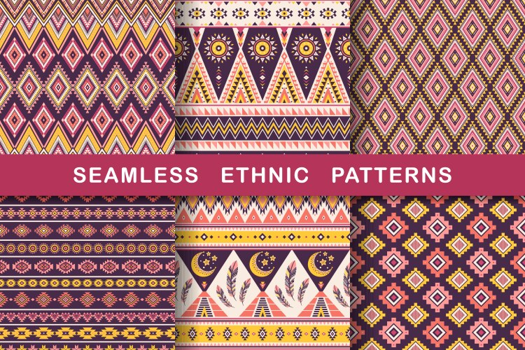 Tribal seamless pattern Royalty Free Vector Image