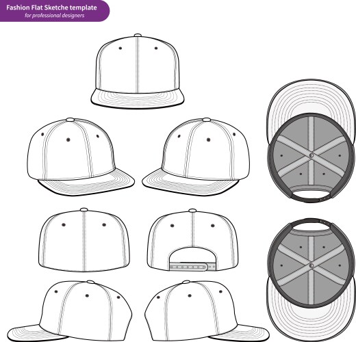 Fashion Snapback Drawing Vector Images (98)