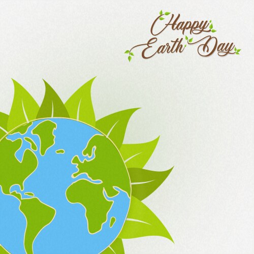 Earth day green background Royalty Free Vector Image