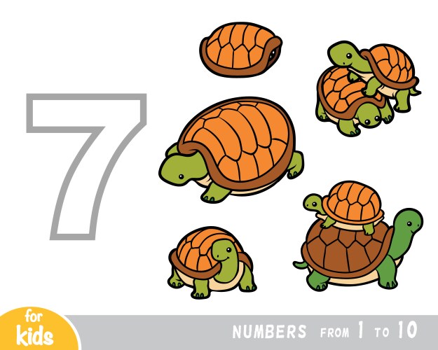 Educational poster for children about numbers Vector Image