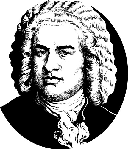 Johann sebastian bach Royalty Free Vector Image