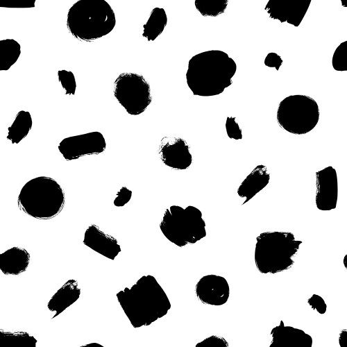 Polka dot seamless pattern in hand draw style Vector Image