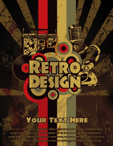 Retro concert poster Royalty Free Vector Image