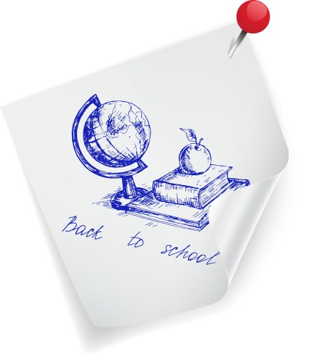 Blank note sticker cartoon Royalty Free Vector Image