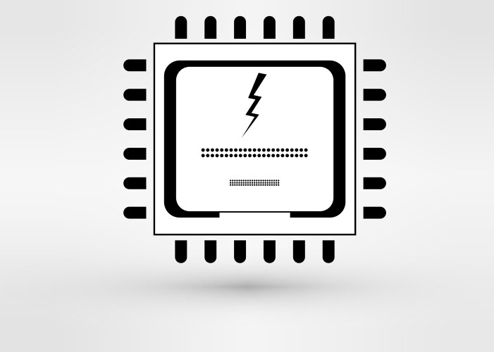 Nanotechnology pc microchip icon flat isolated Vector Image Nanotechnology pc microchip icon flat isolated Vector Image