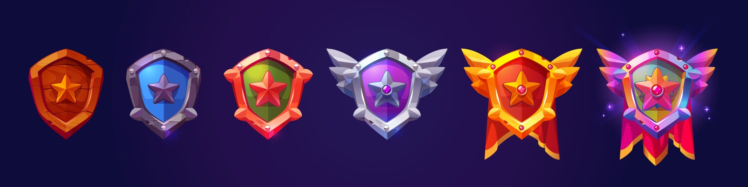 Level up icon game screen Royalty Free Vector Image