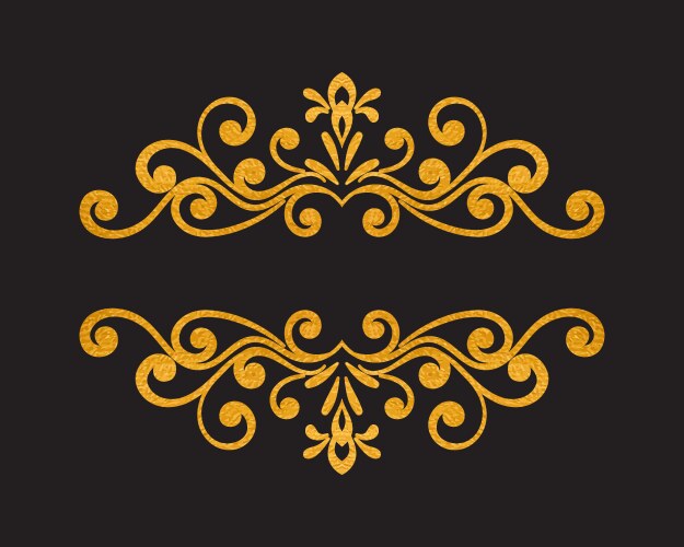Gold frame in victorian style Royalty Free Vector Image