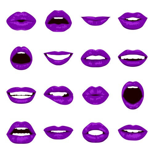 Purple Lips Vector Images (over 7,500)