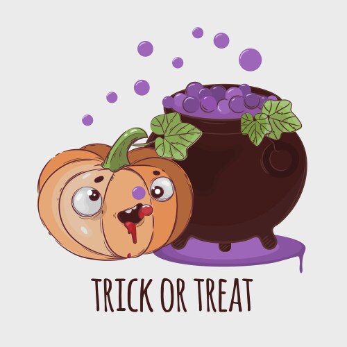 Robber pumpkin halloween funny cartoon Royalty Free Vector