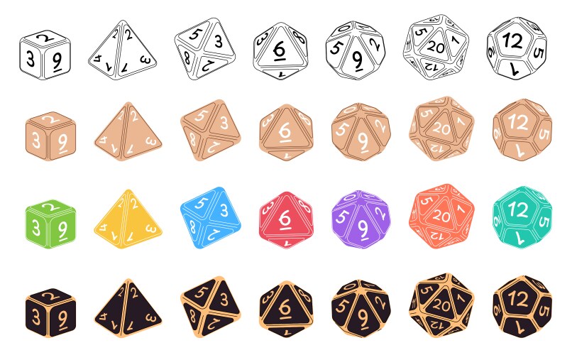 D20 Dice Vector Images (over 7,600)
