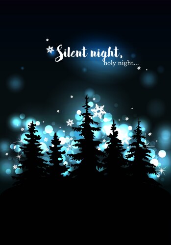 Christmas card with magic tree Royalty Free Vector Image