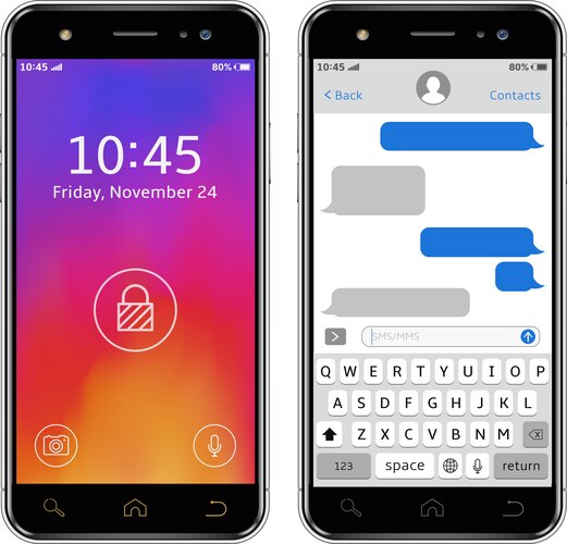 Sms Mockup Vector Images (over 1,100)