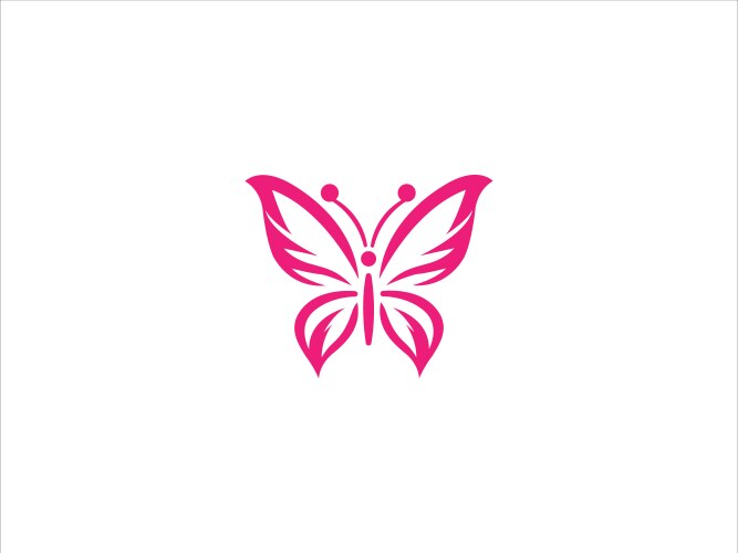 Simple butterfly logo design Royalty Free Vector Image