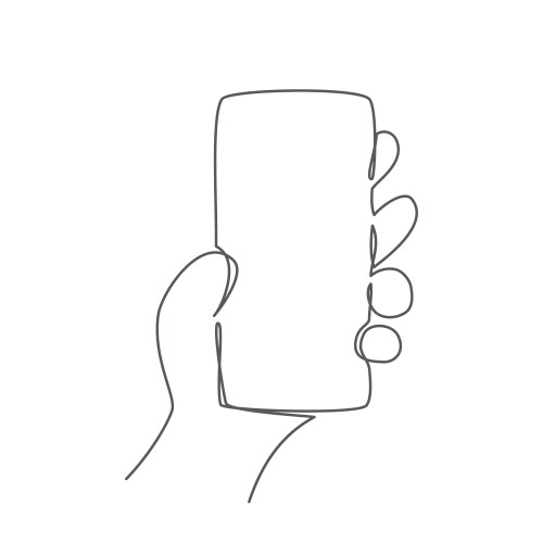 Telephone one line drawing on white background Vector Image